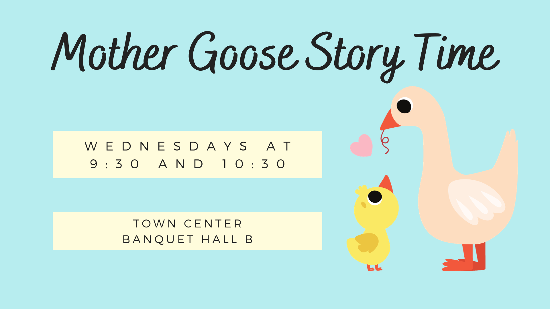 Mother Goose Story Time 10:30 a.m. [Infants & Toddlers] - Wednesday ...