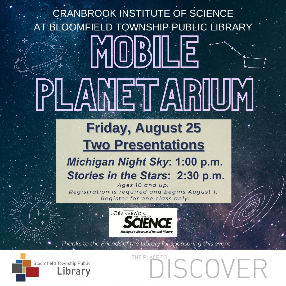 Cranbrook Institute of Science Mobile Planetarium: Stories in the Stars ...