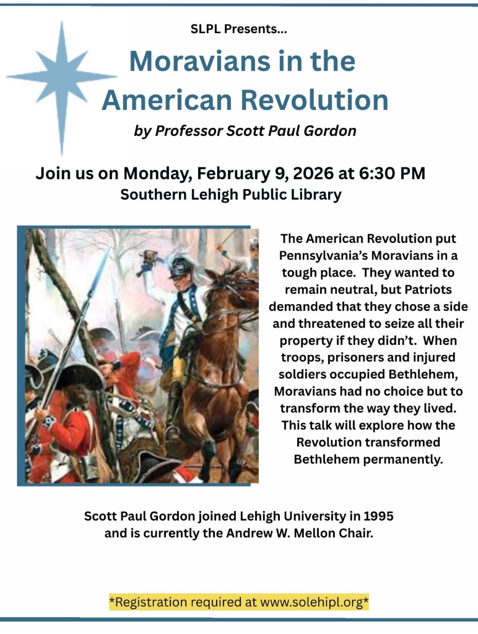 Moravians in the American Revolution - Monday, February 9, 2026, 6:30 ...