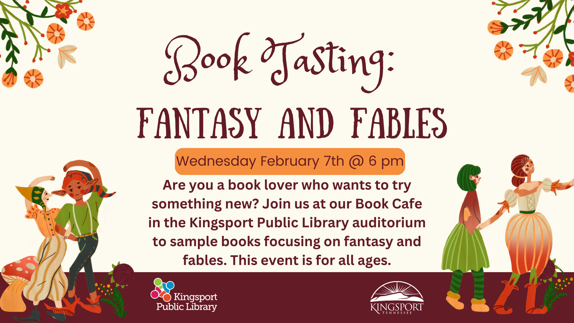 Book Tasting: Fantasy and Fables - Wednesday, February 7, 2024, 6:00 PM ...