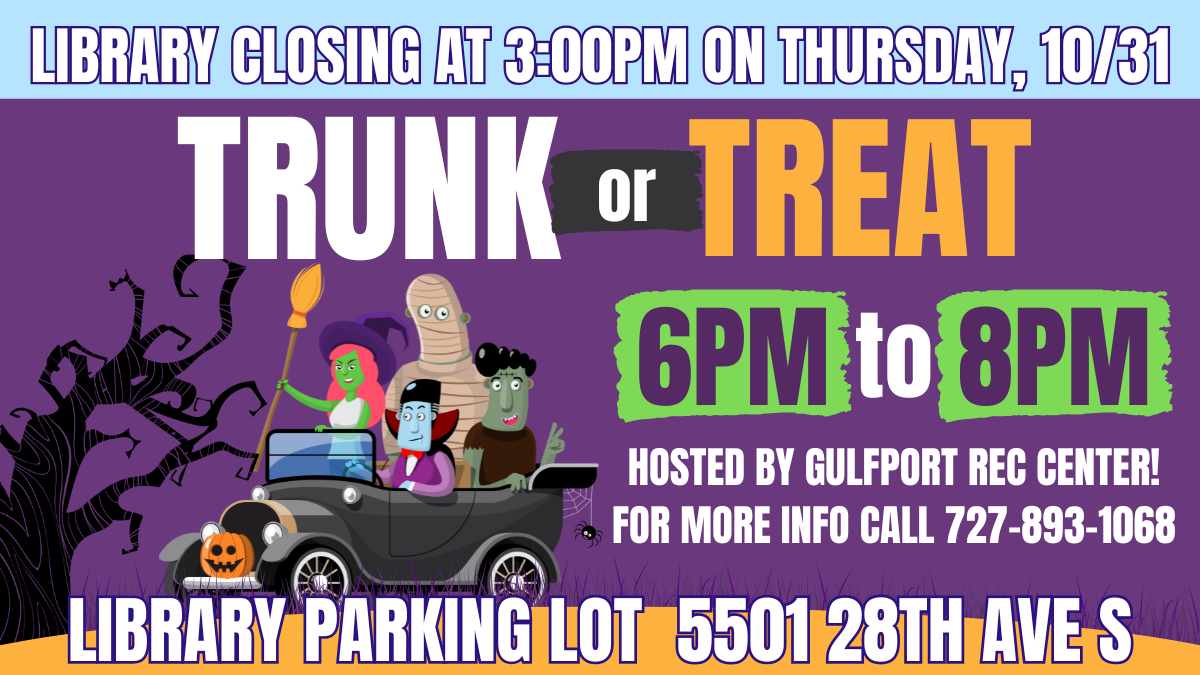 Trunk-Or-Treat - Thursday, October 31, 2024, 6:00 PM - Gulfport Public ...