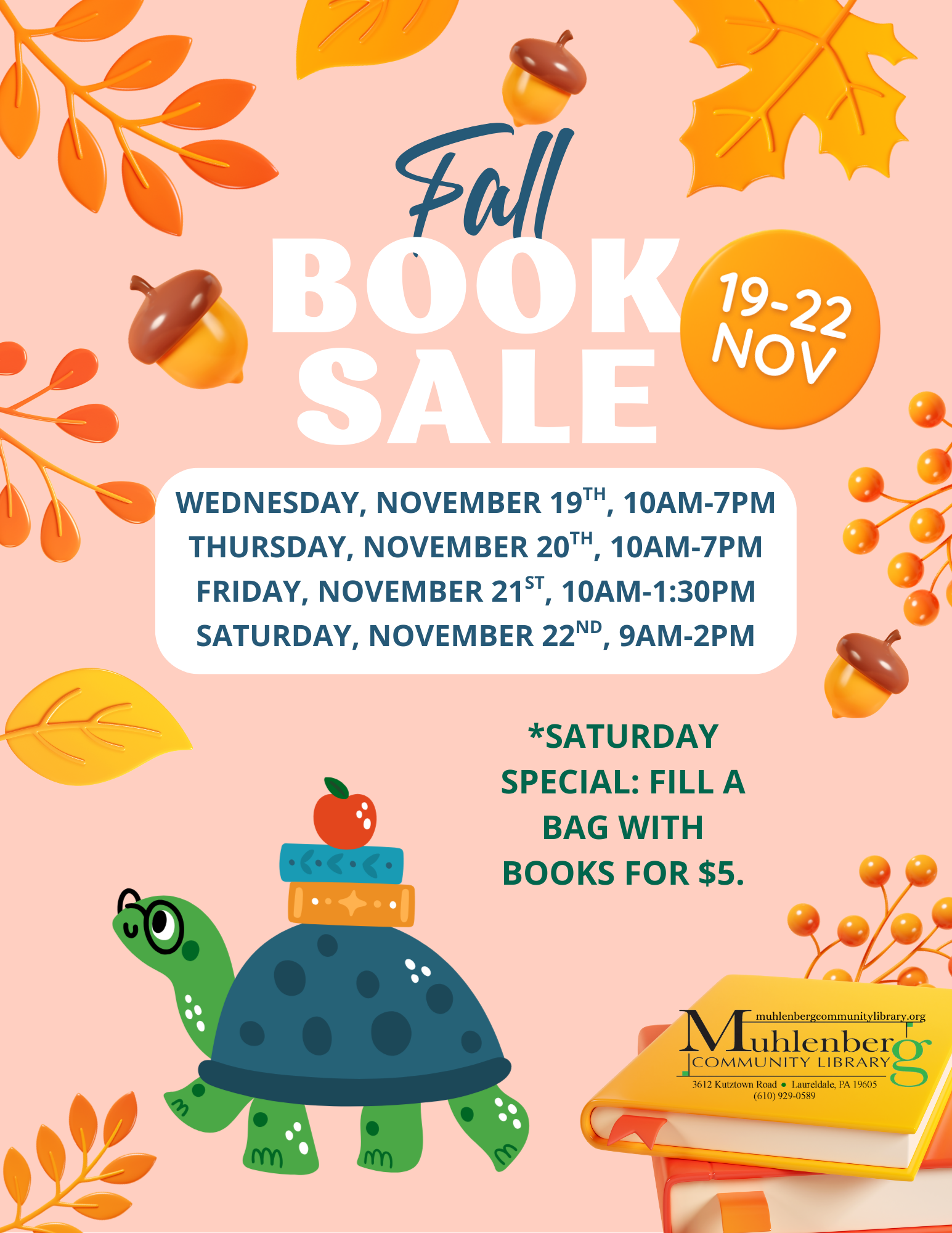 Fall Book Sale - Wednesday, November 19, 2025, 10:00 AM - Muhlenberg ...