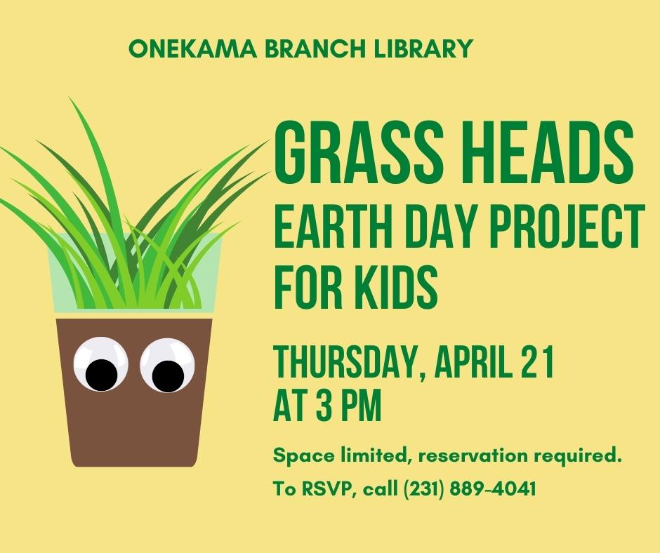 Grass Heads Earth Day Project for Kids (O) - Thursday, April 21, 2022 ...