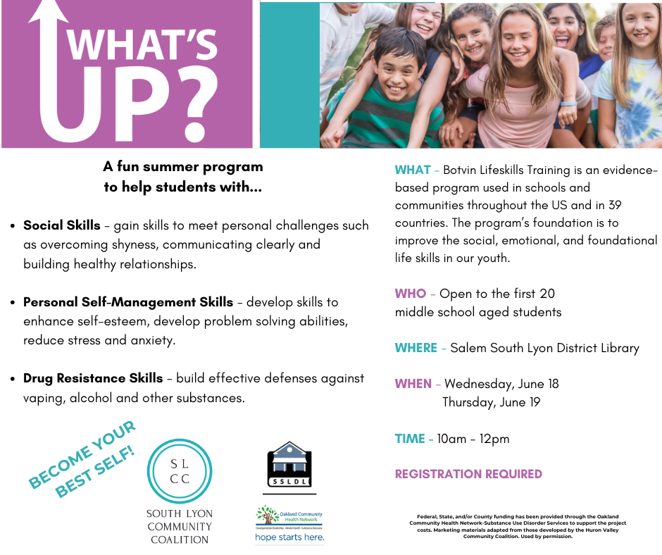 Botvin Life Skills Training: Session 1 - Wednesday, June 18, 2025, 10: ...