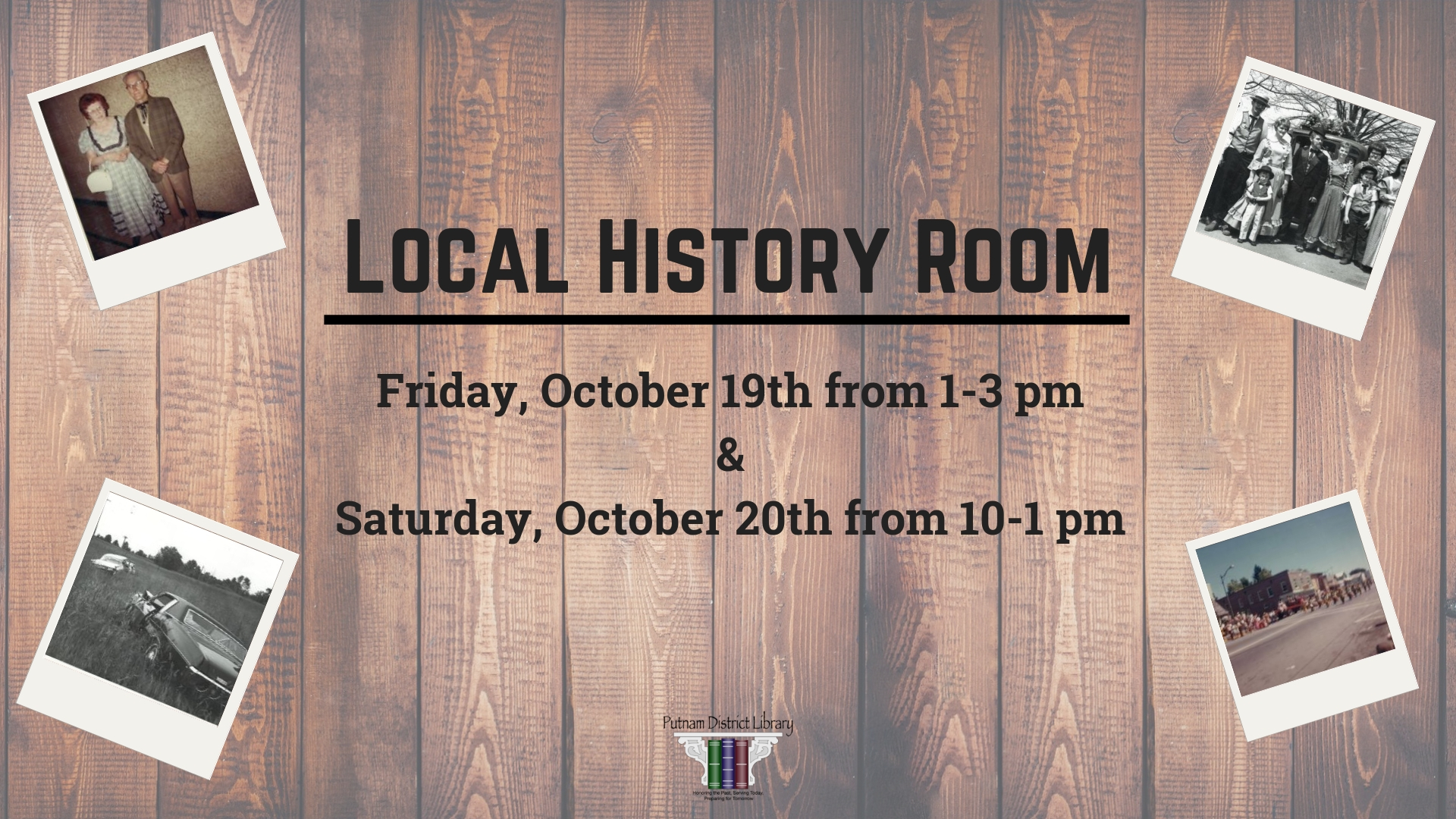 Local History Room is Open! - Friday, October 19, 2018, 1:00 PM ...