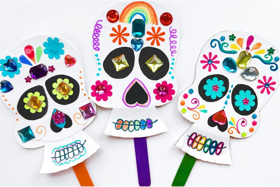 Make a Paper Plate Sugar Skull Mask for Día de los Muertos! - Monday ...