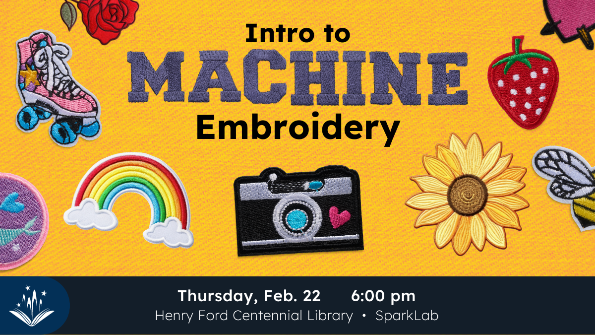 Introduction to Machine Embroidery - Thursday, February 22, 2024, 6:00 ...