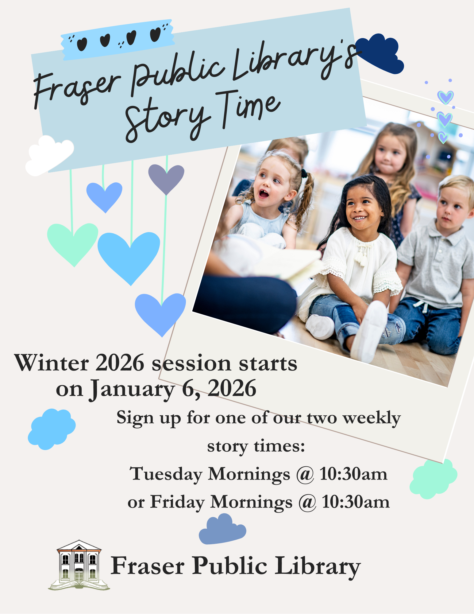 Fraser Public Library Storytime: Winter 2026 - Tuesday, January 6, 2026 ...