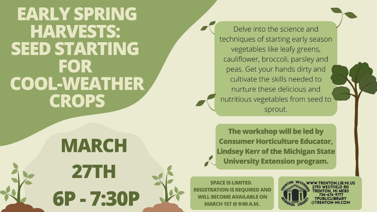 Early Spring Harvests: Seed Starting for Cool-Weather Crops - Wednesday ...