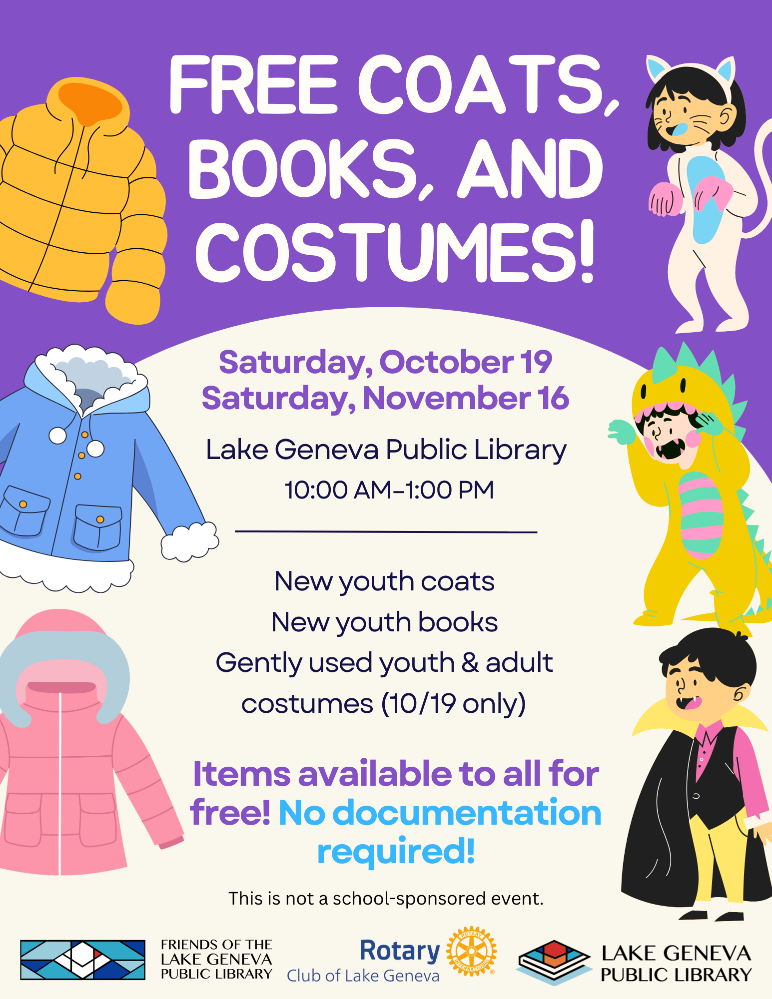 Free Costume Exchange - Saturday, October 19, 2024, 10:00 AM - Lake ...