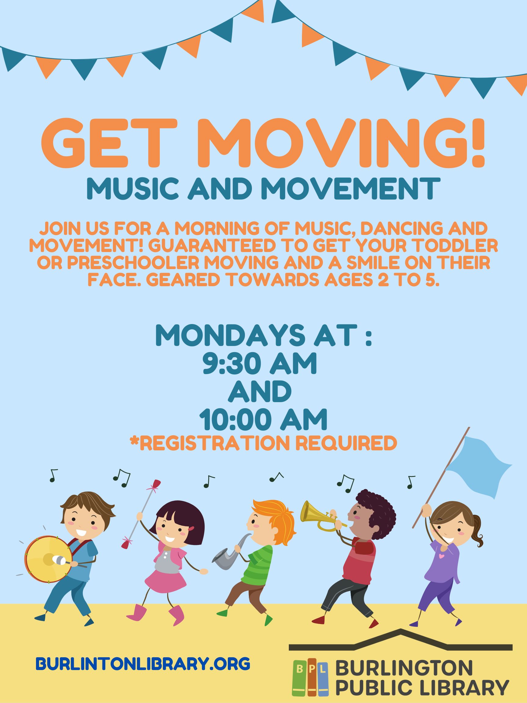 Get Moving! Music and Movement - Monday, December 2, 2024, 10:00 AM ...