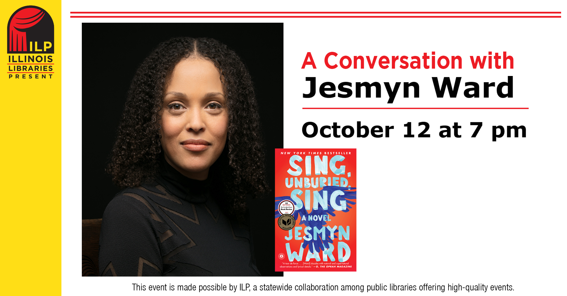 A Conversation with novelist Jesmyn Ward - Wednesday, October 12, 2022 ...