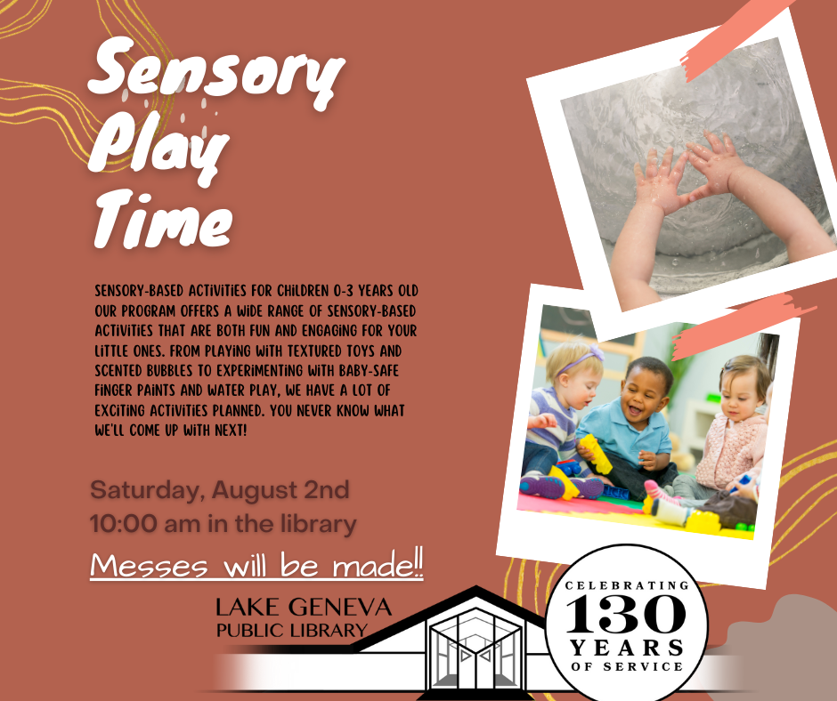 Sensory Playtime - Saturday, August 2, 2025, 10:00 AM - Lake Geneva ...