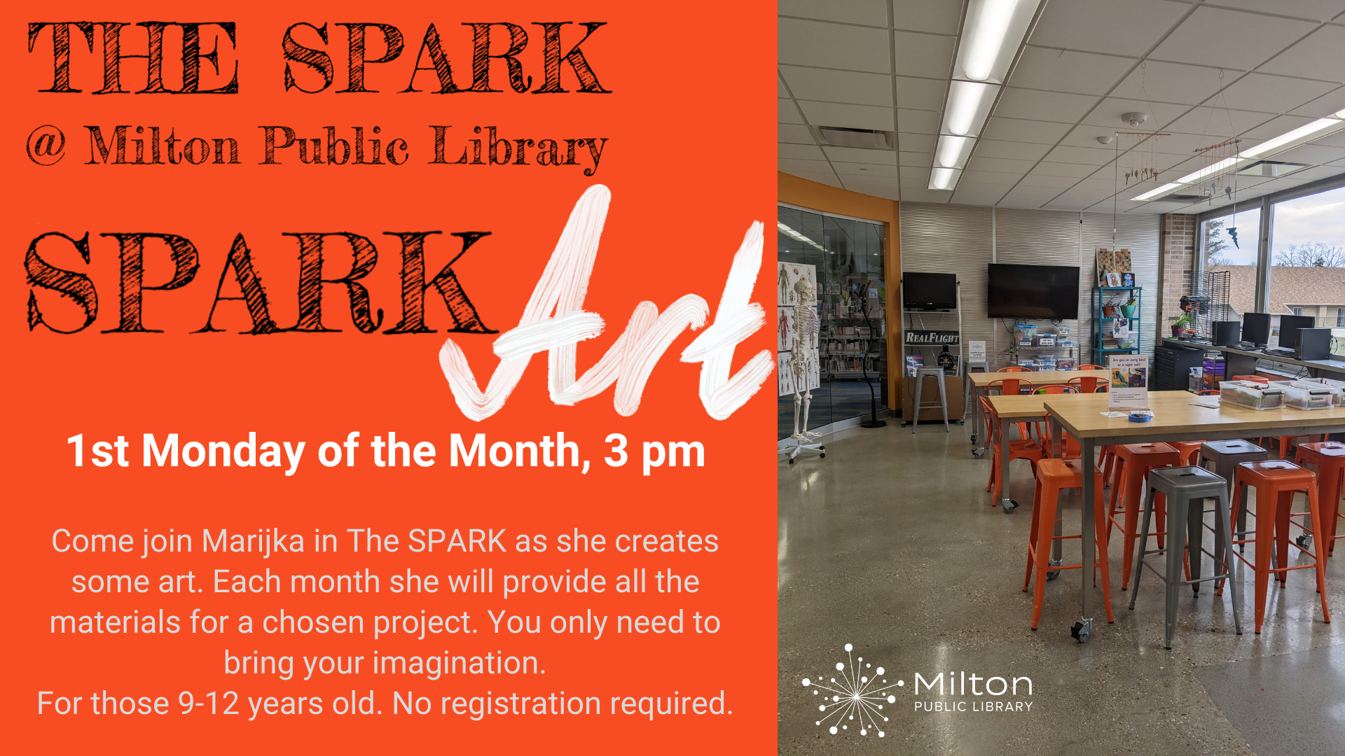 The SPARK @ MPL: SPARK Art - Monday, December 4, 2023, 3:00 PM - Milton ...