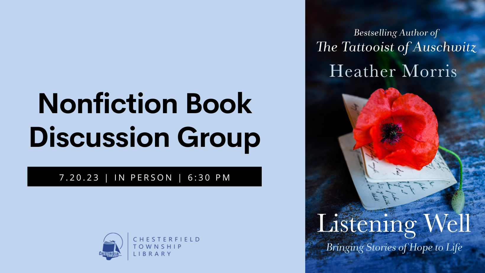 Nonfiction Book Discussion Group - Thursday, July 20, 2023, 6:30 PM ...