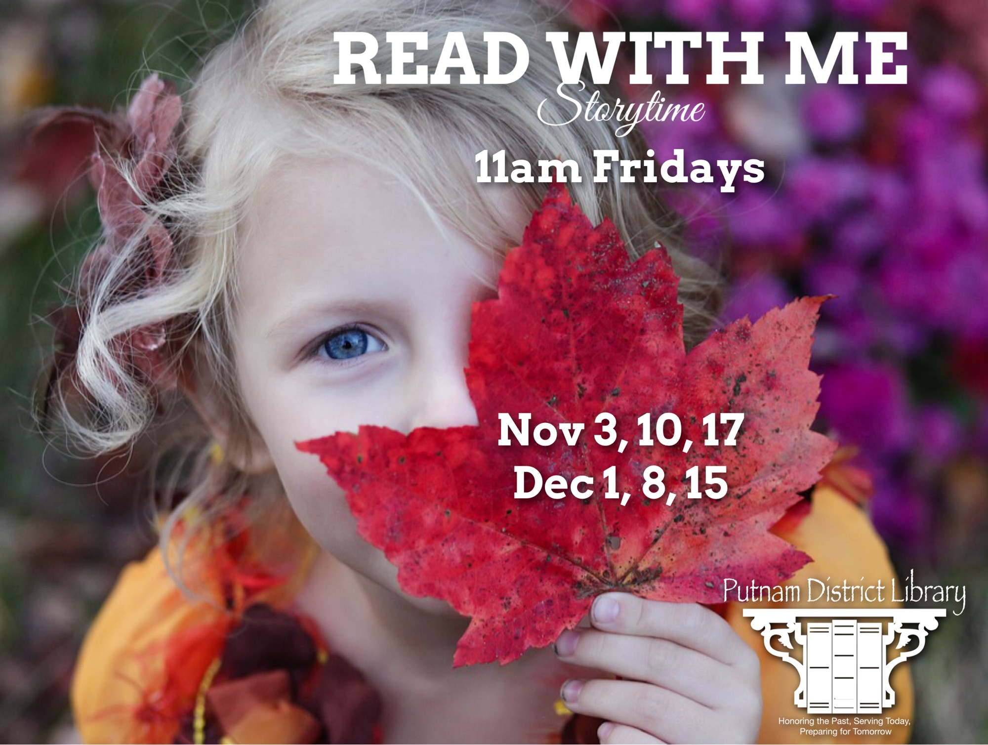 Read With Me Storytime - Friday, November 3, 2017, 11:00 AM - Putnam ...