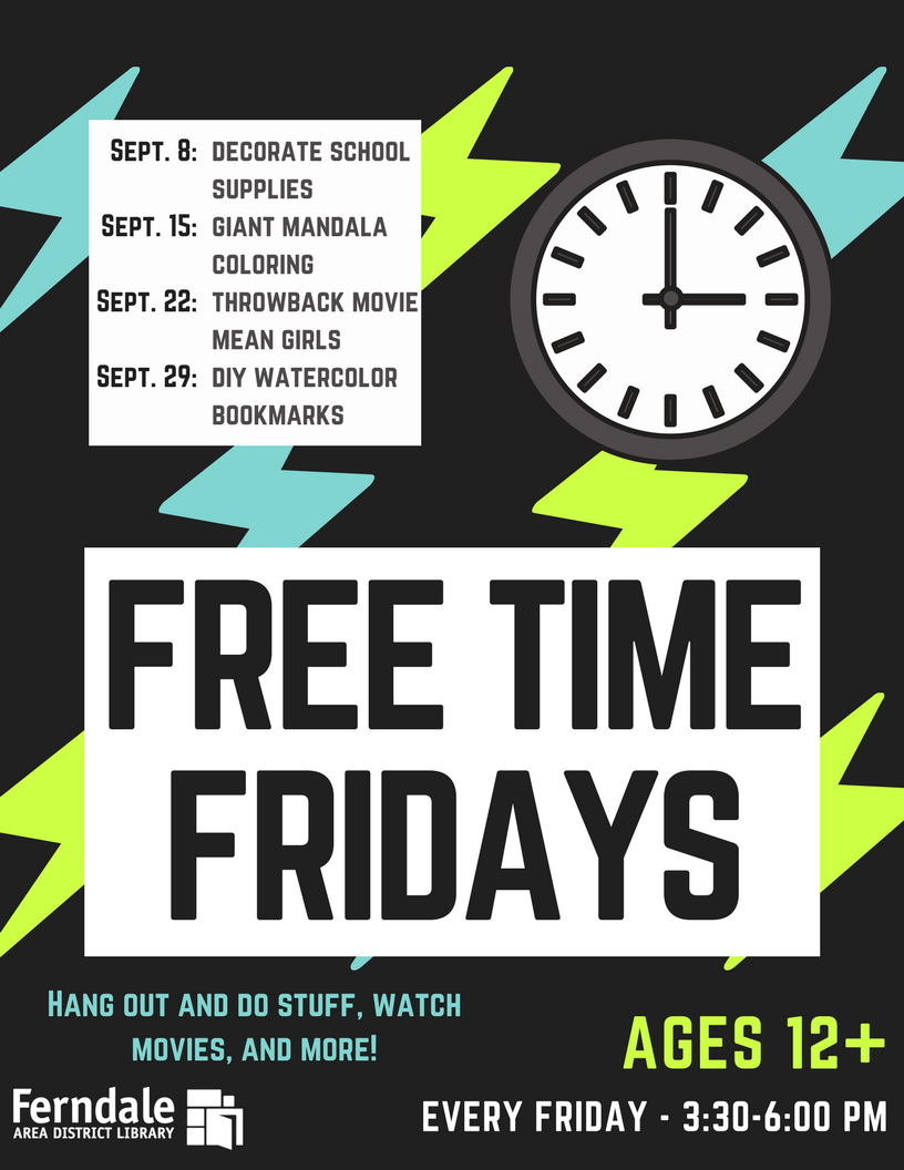 Free Time Fridays: Movie- Mean Girls - Friday, September 22, 2017, 3:30 ...