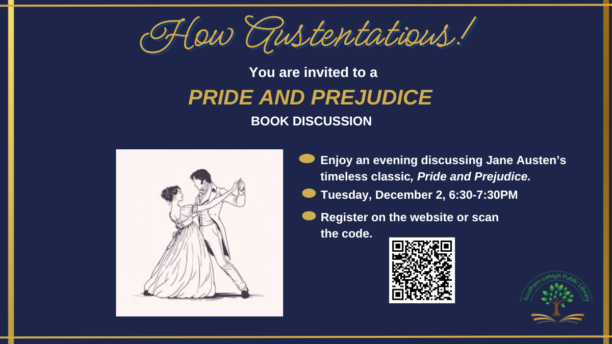 "How Austentatious!" Pride and Prejudice Book Discussion - Tuesday ...