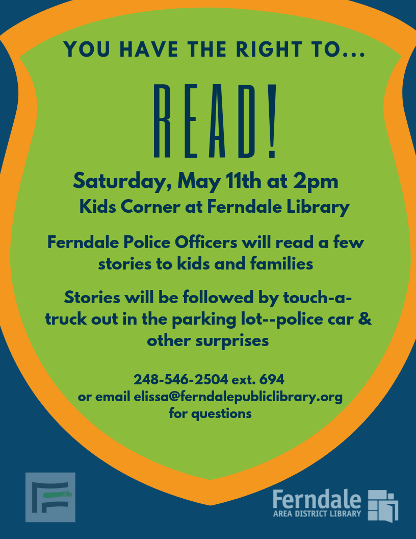 You Have the Right to Read! - Saturday, May 11, 2019, 2:00 PM ...