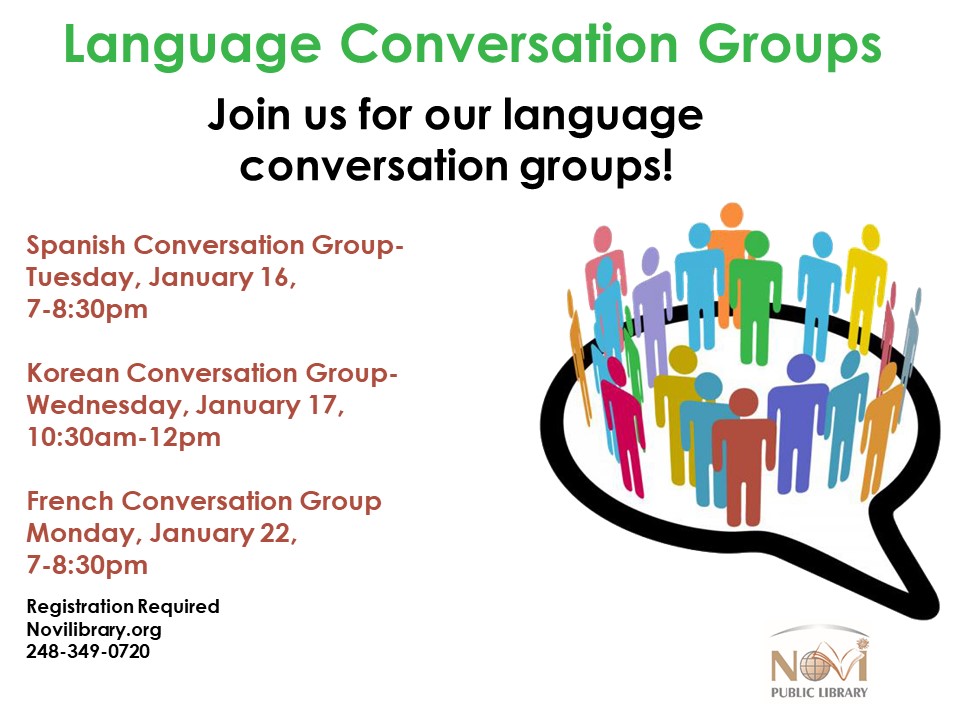 Spanish Conversation Group - Tuesday, January 16, 2018, 7:00 PM - Novi ...