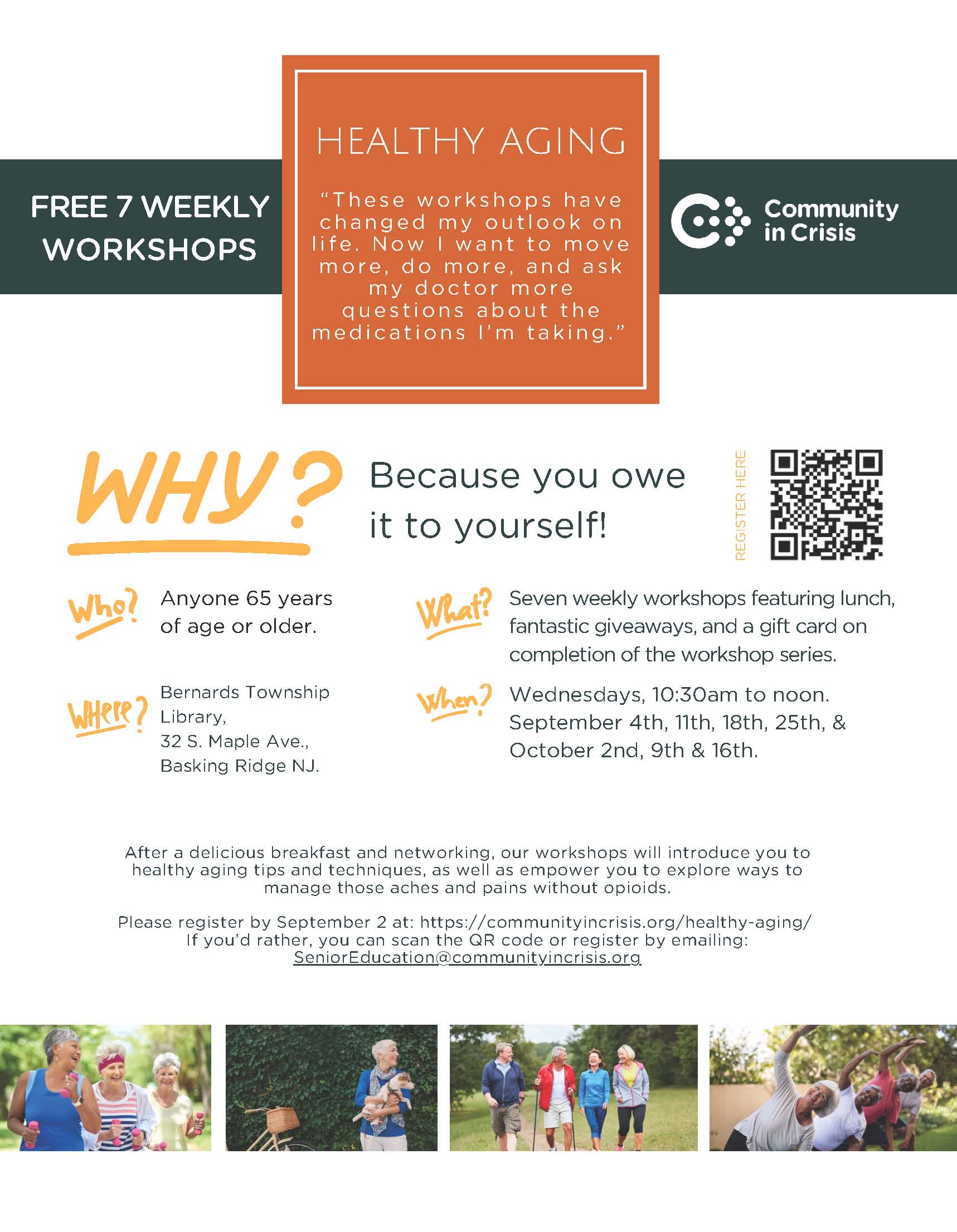 Healthy Aging Program - Program starts at 10:30 AM - Wednesday ...