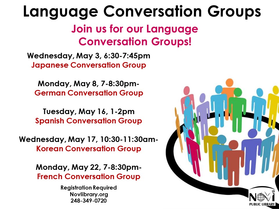 French Conversation Group - Tuesday, May 23, 2017, 7:00 PM - Novi ...