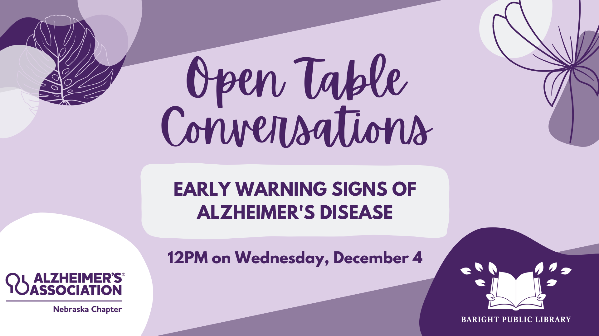Open Table Conversations: Early warning signs of Alzheimer's disease ...