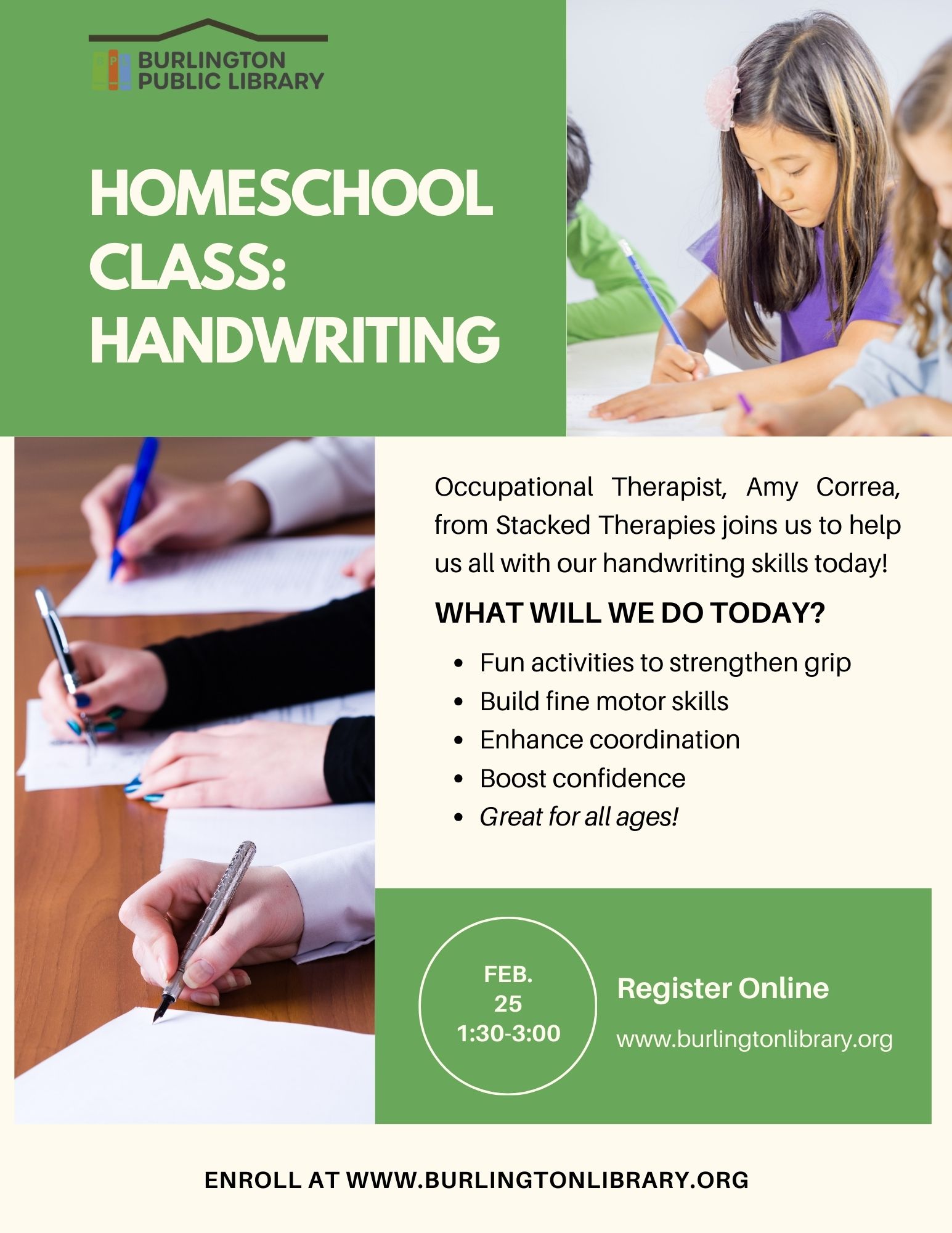 Homeschool Class: Handwriting with Stacked Therapies - Tuesday ...