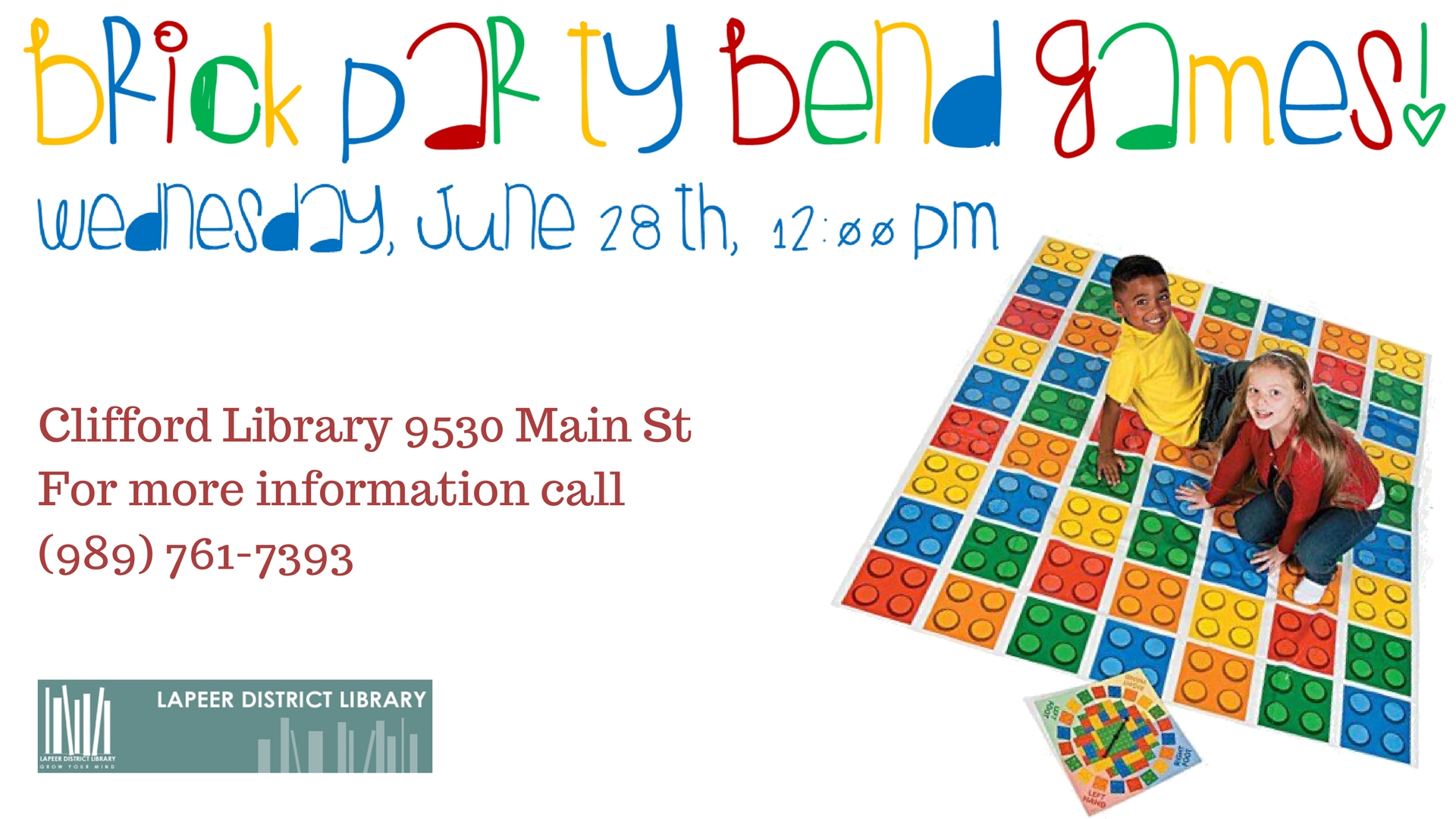 Brick Party Bend Games - Wednesday, June 28, 2017, 12:00 PM - Lapeer ...