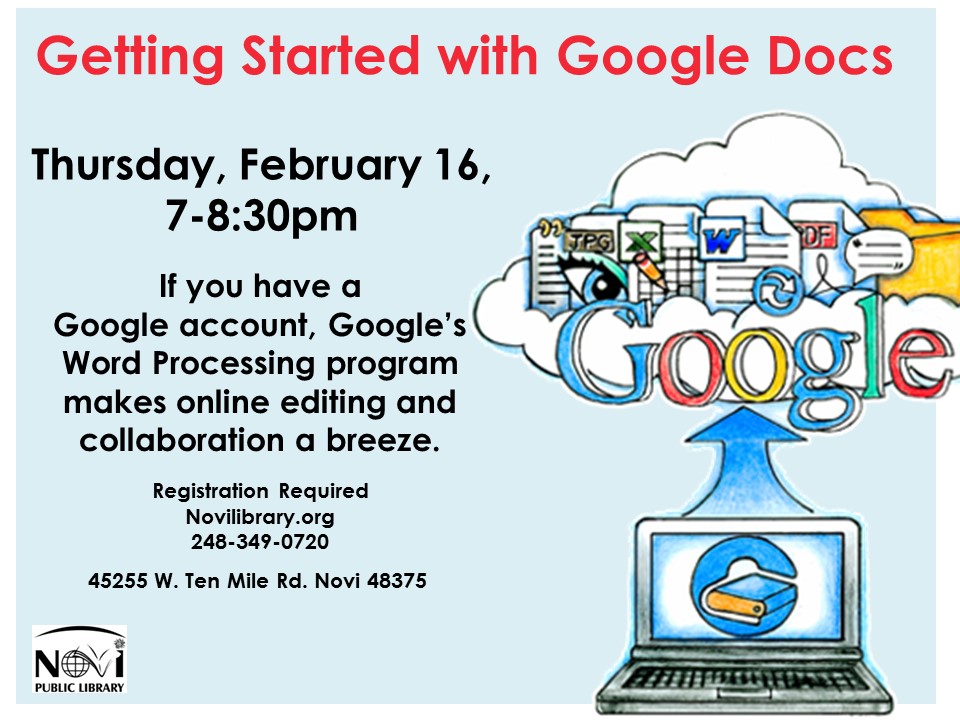 Getting Started with Google Docs - Thursday, February 16, 2017, 7:00 PM ...