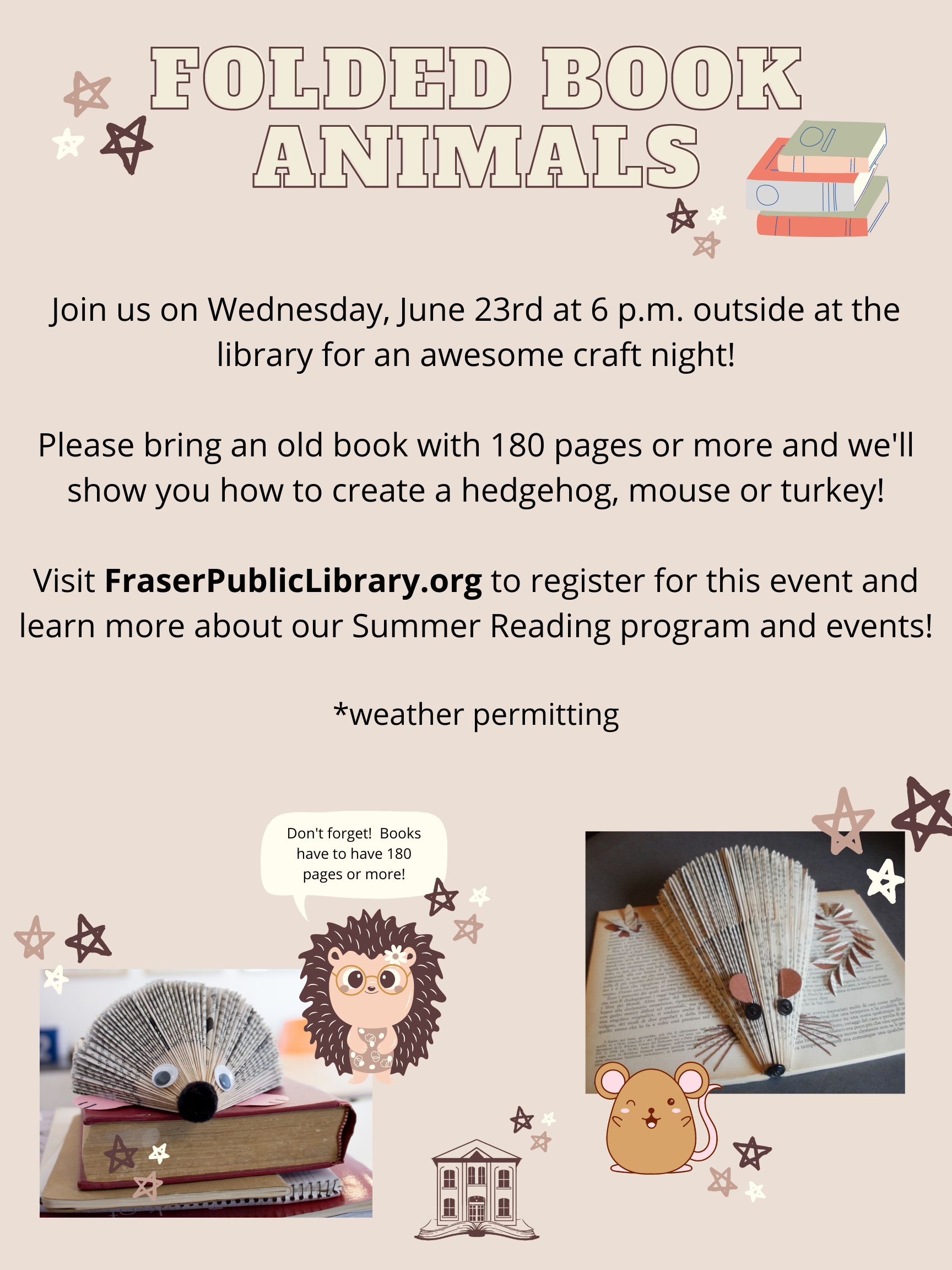 Folded Book Animals - Wednesday, June 23, 2021, 6:00 PM - Fraser Public ...