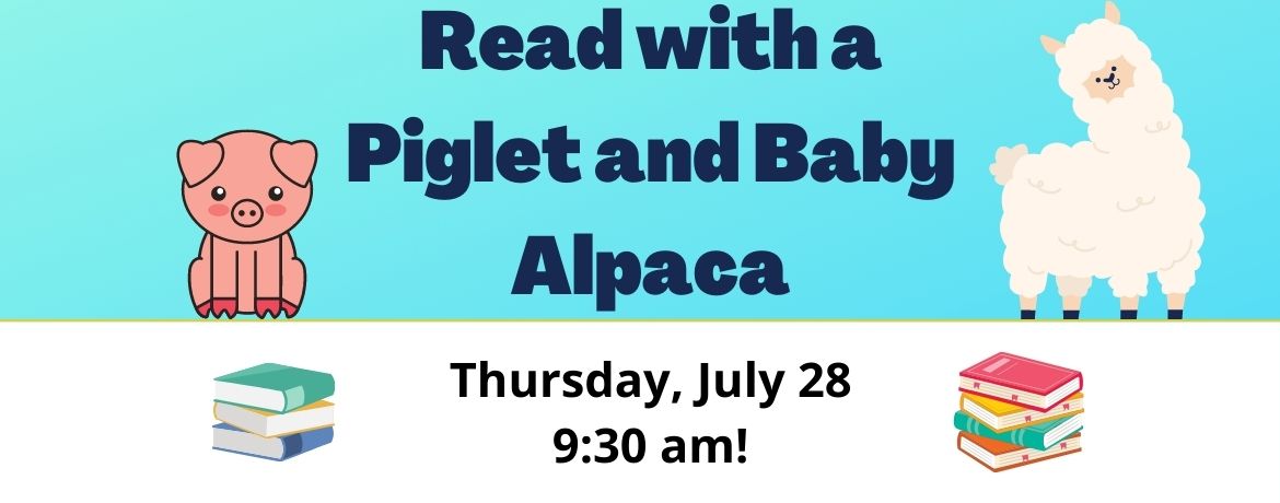 Read with a Baby Alpaca and Piglet - Thursday, July 28, 2022, 9:30 AM ...