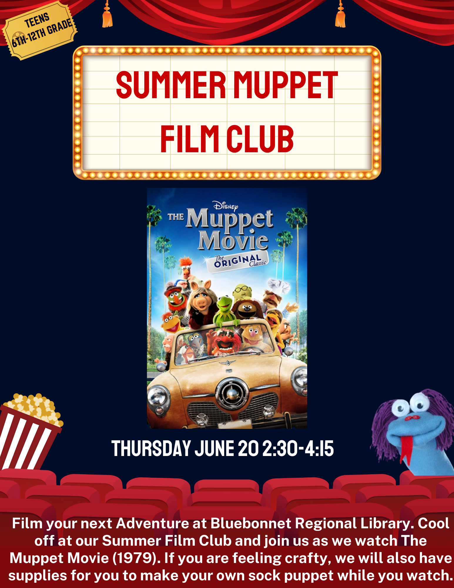 Summer Muppet Film Club-The Muppet Movie (1979) - Thursday, June 20 ...